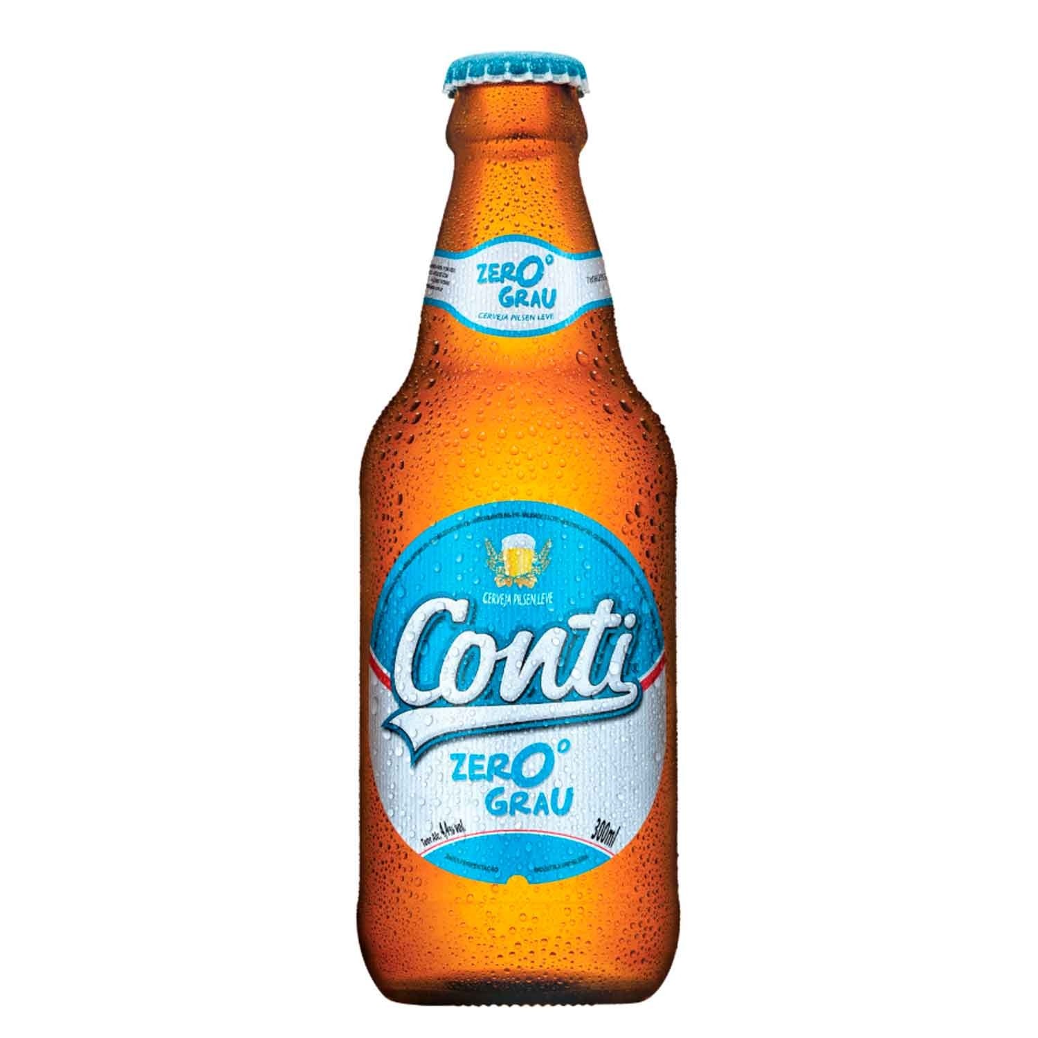 Ponto Certo Conveniência | CERVEJA CONTI ZERO GRAU 300ML RETORNÁVEL