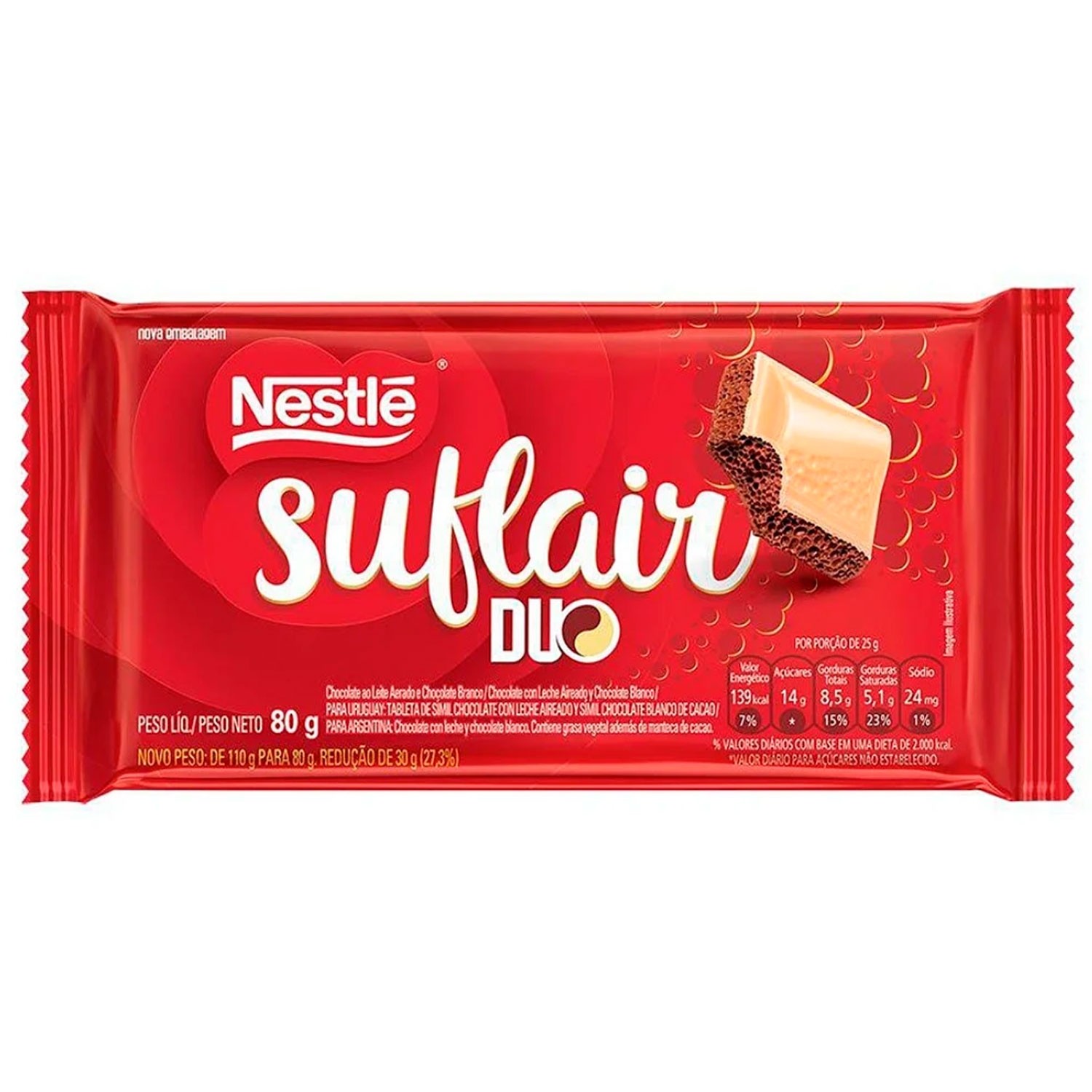 Ponto Certo Conveniência | BARRA CHOCOLATE SUFLAIR DUO 80G